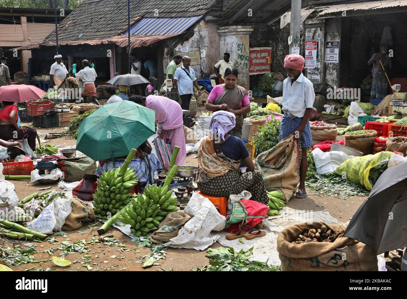 Fruit and vegetable market in the city of Thiruvananthapuram ...