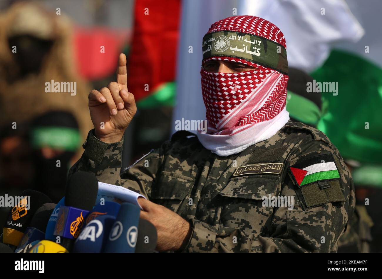 Abu Ubaida, the spokesman of the Izz el-Deen al-Qassam Brigades ...
