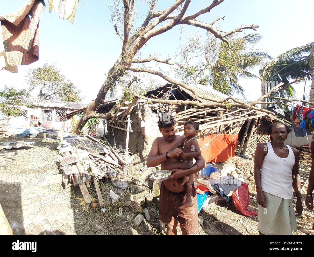 A view of destruction in the aftermath of cyclone Bulbul in Bakkhali ...