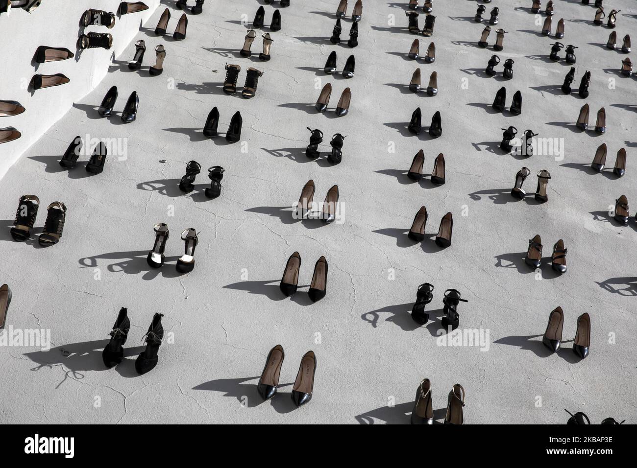 Art design representing the 440 women those who were killed in 2018 in ...