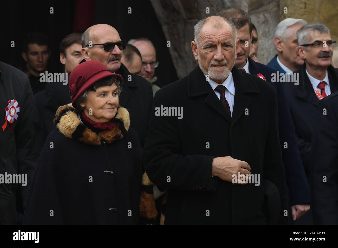 Janina Milewska-Duda and Jan Tadeusz Duda seen during Krakow's official ...