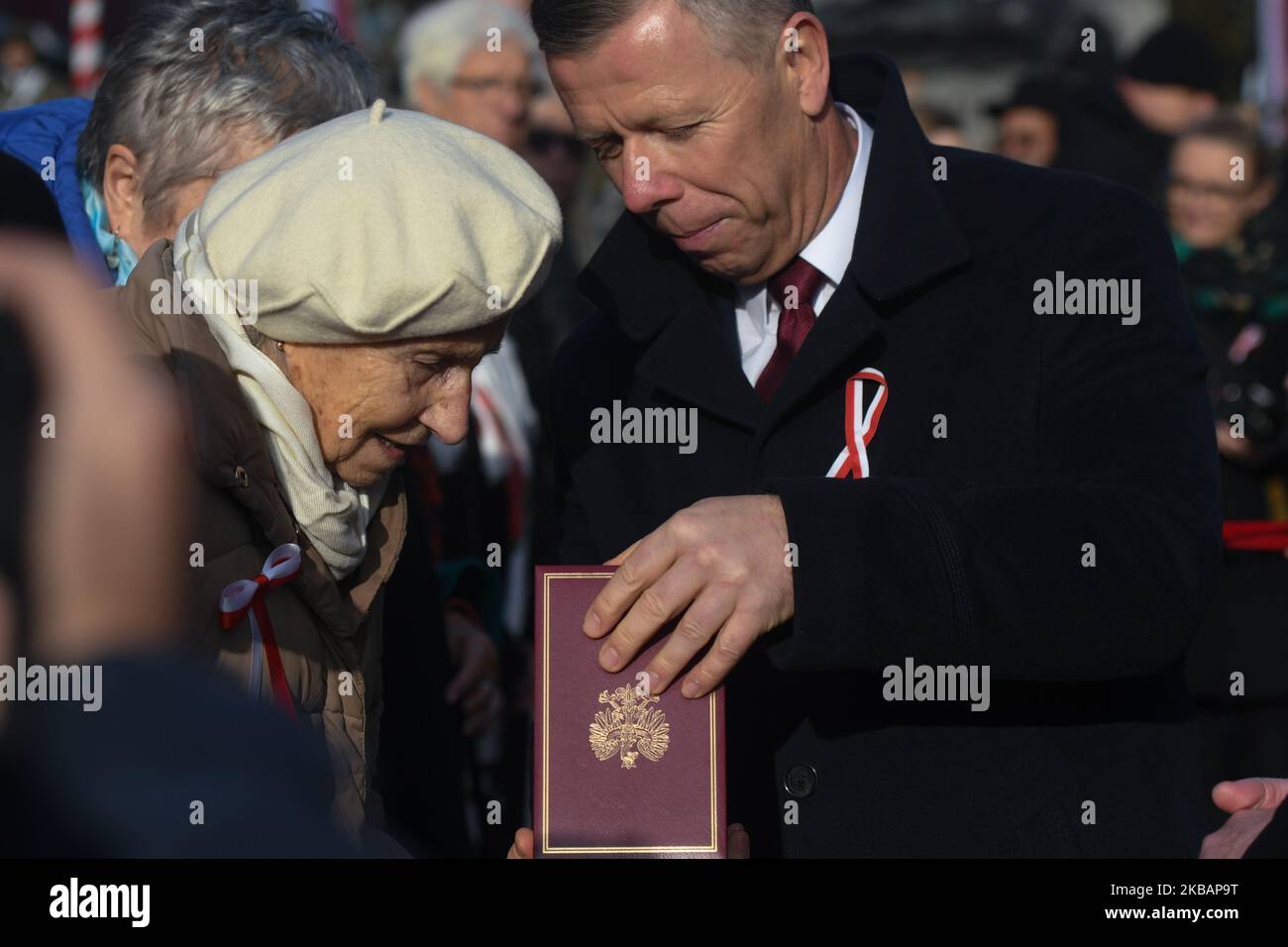 Piotr Cwik, Governor of Malopolska Region, awards the Order of Polonia ...