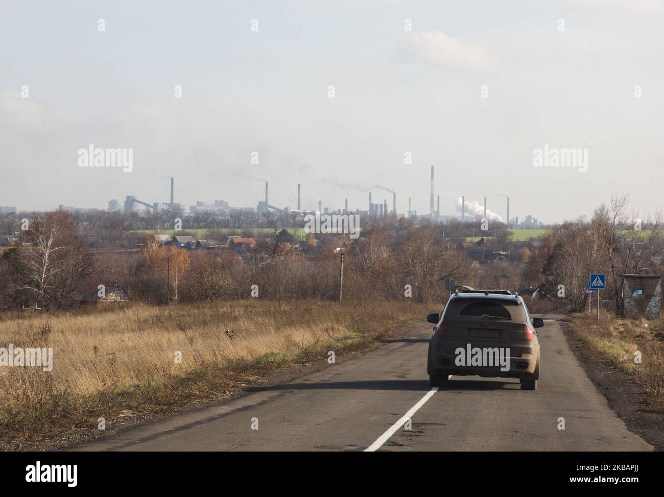 General view of Avdiivka Coke and Chemical Plant in Avdiivka, Ukraine ...