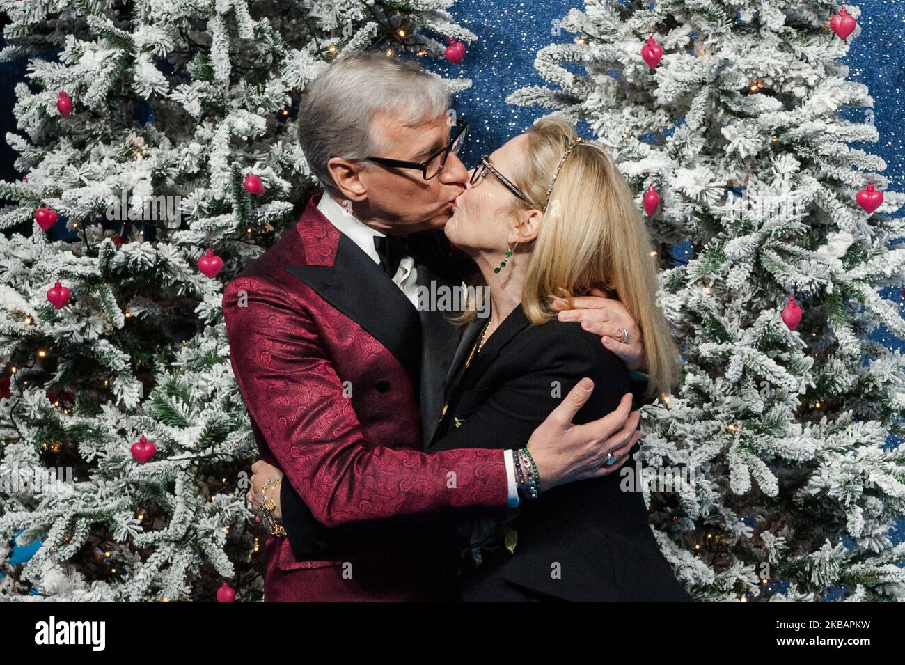 Paul Feig and Laurie Feig kiss during the UK film premiere of 'Last ...