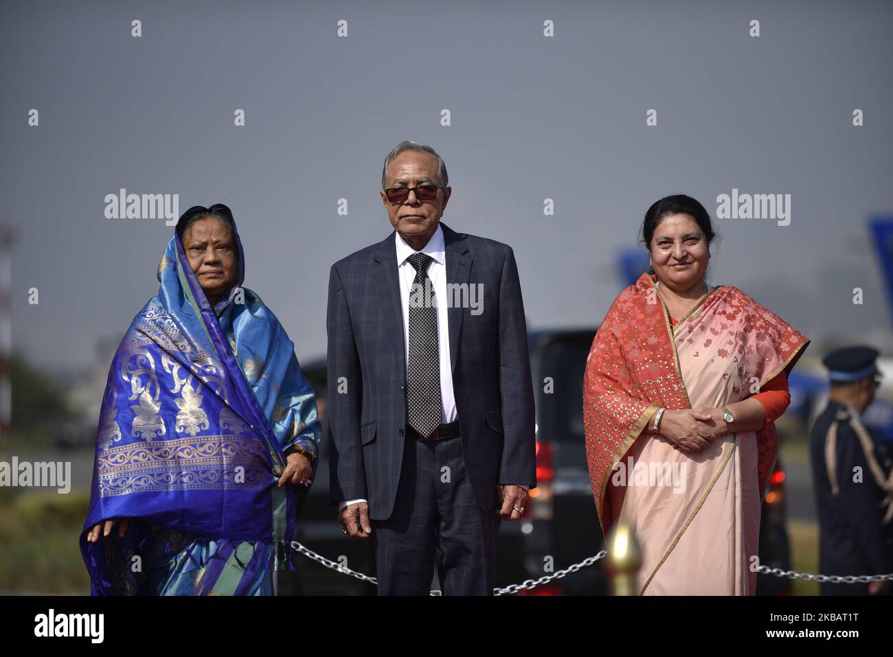 (L-R) First lady of Bangladesh Rashida Hamid, Bangladesh's President ...