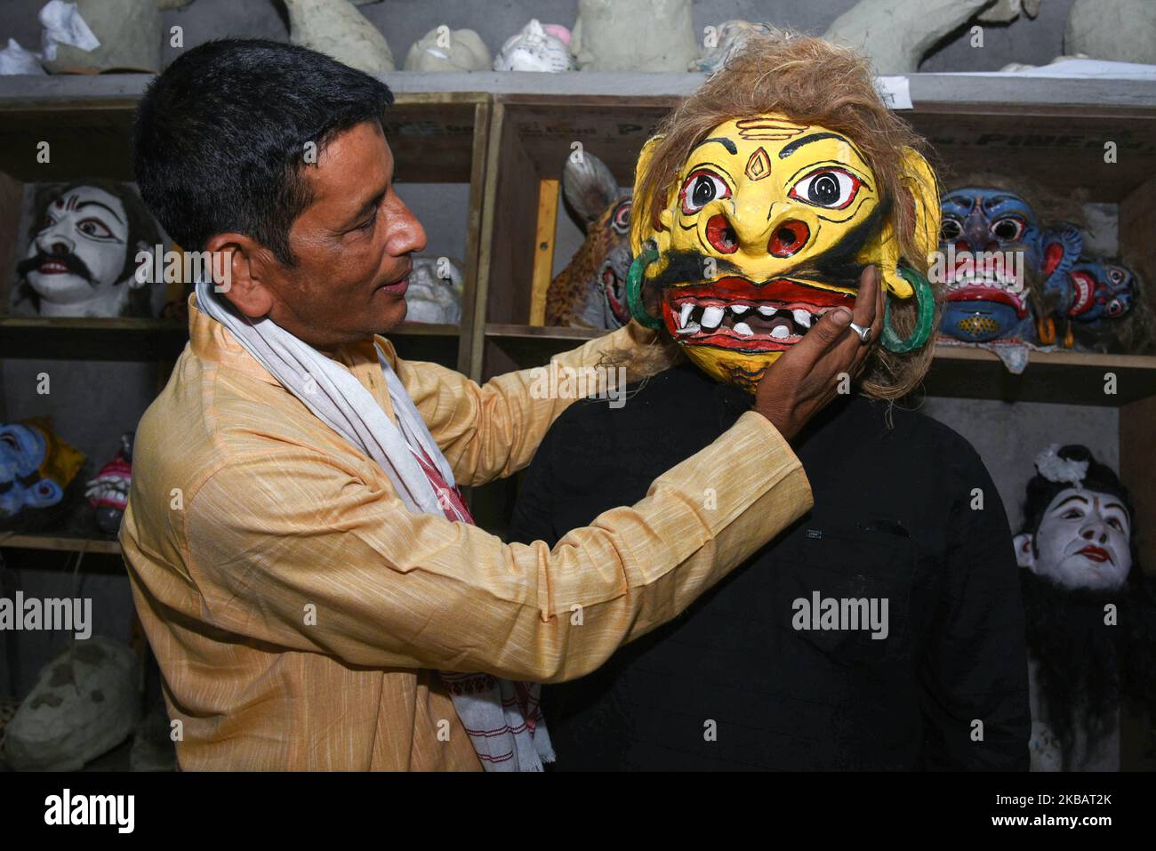 Masks of hindu mythological character hi-res stock photography and images - Alamy