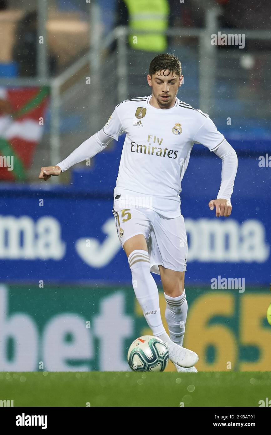 Federico Valverde of Real Madrid in action during the Liga match ...