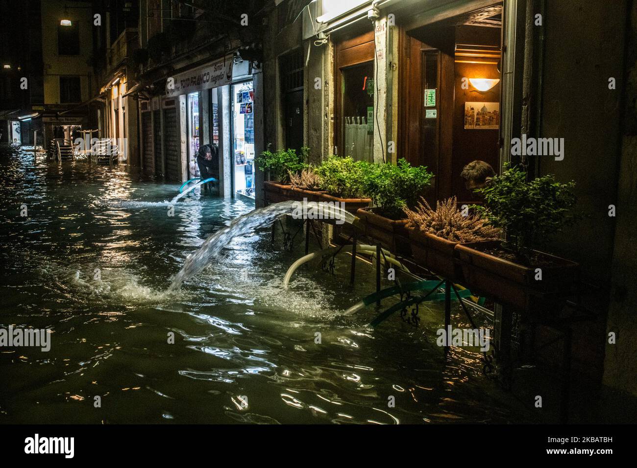 A exceptional high tide or 'Alta Acqua' that reached 190 cm at late ...