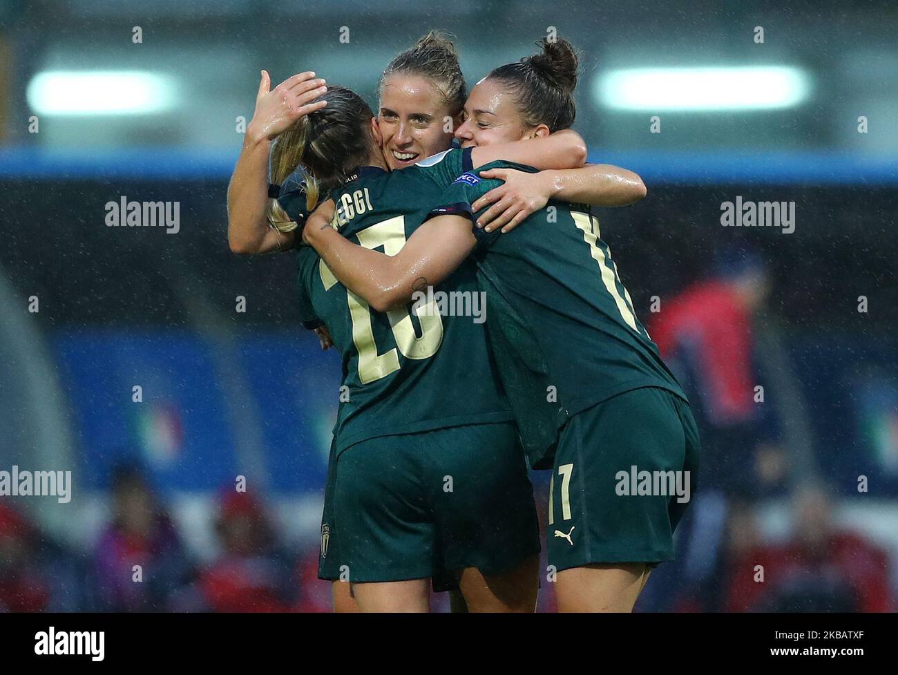 Giada Greggi of Italy celebrates after scoring with Valentina Cernoia ...