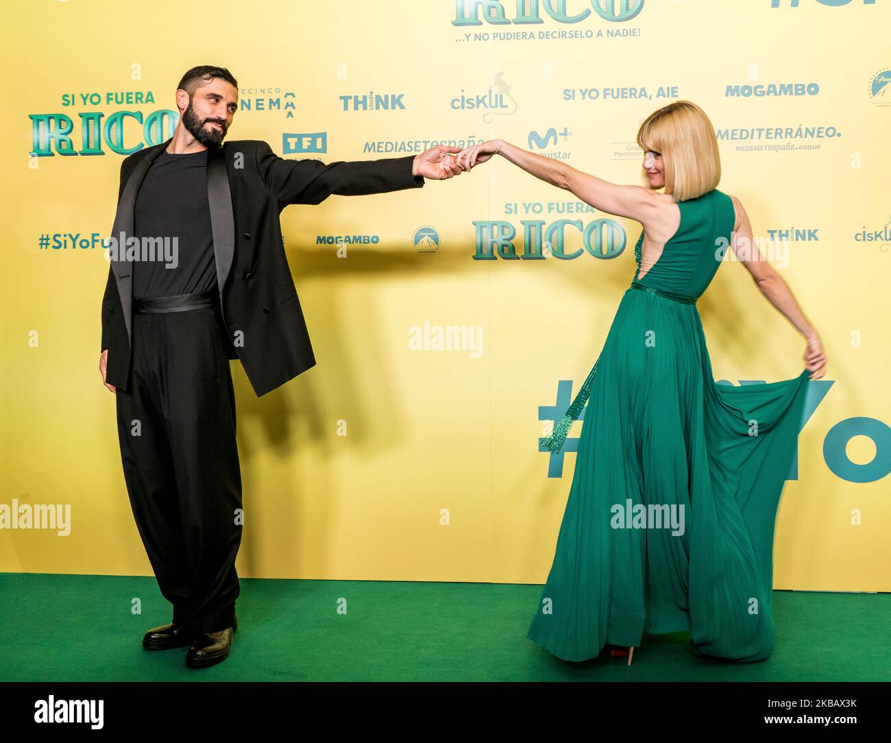 Spanish Actor Alex Garcia And Actress Alexandra Jimenez Attend Si Yo Fuera Rico Premiere At
