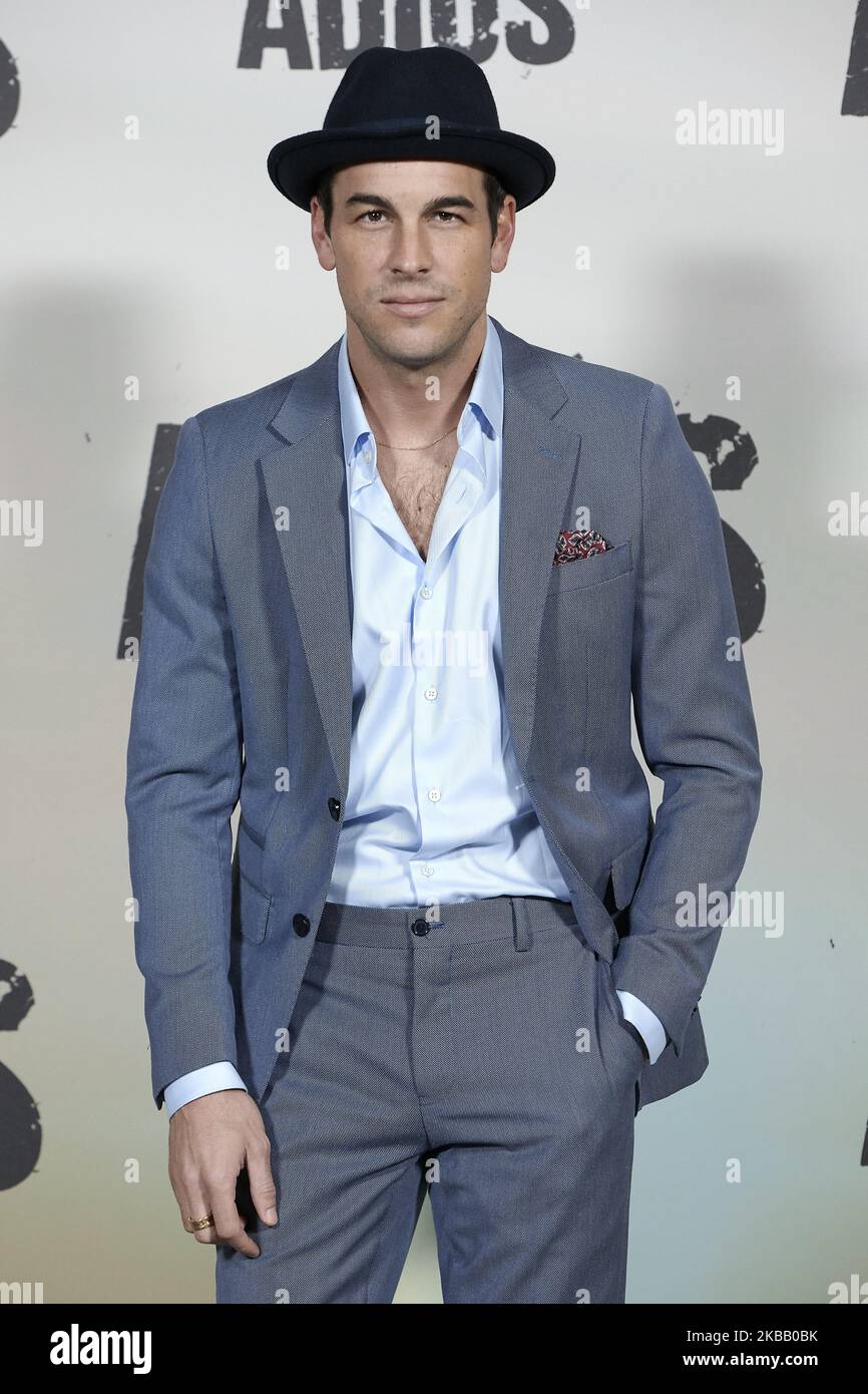 Mario Casas attends the 'Adios' movie premiere at Sony Spain in Madrid ...