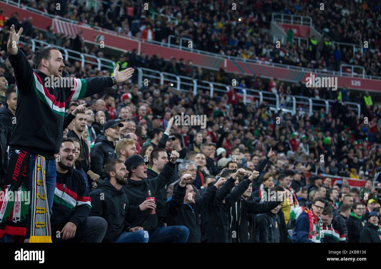 Hungarian fans before the Hungary and Uruguay friendly match at new ...
