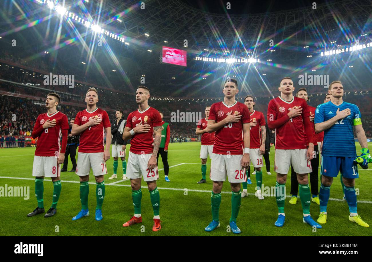 Team Hungary thanks for the support to the fans after the Hungary and ...