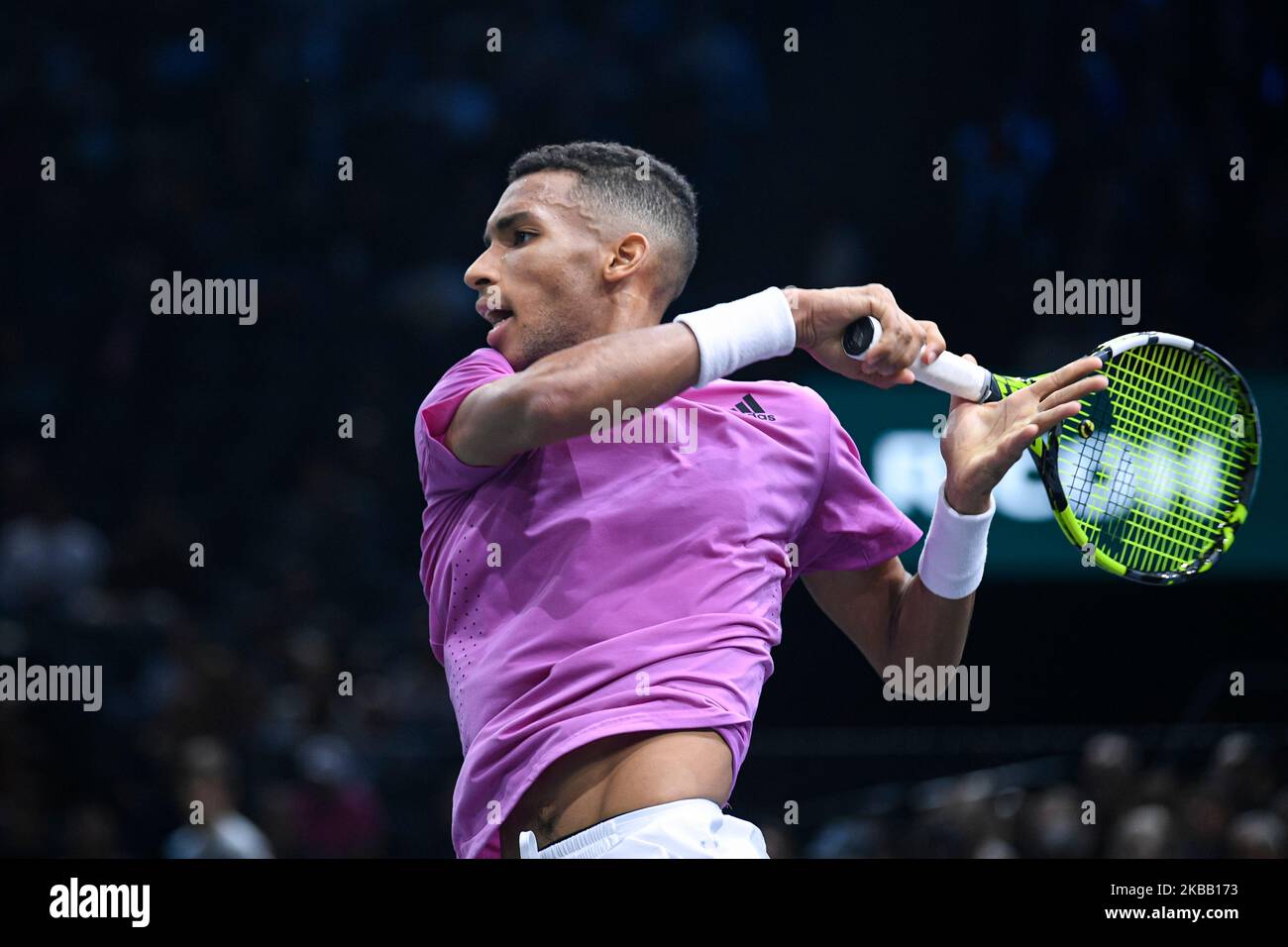 Paris, France. November 3, 2022, Felix Auger-Aliassime of Canada during the Rolex Paris Masters ...