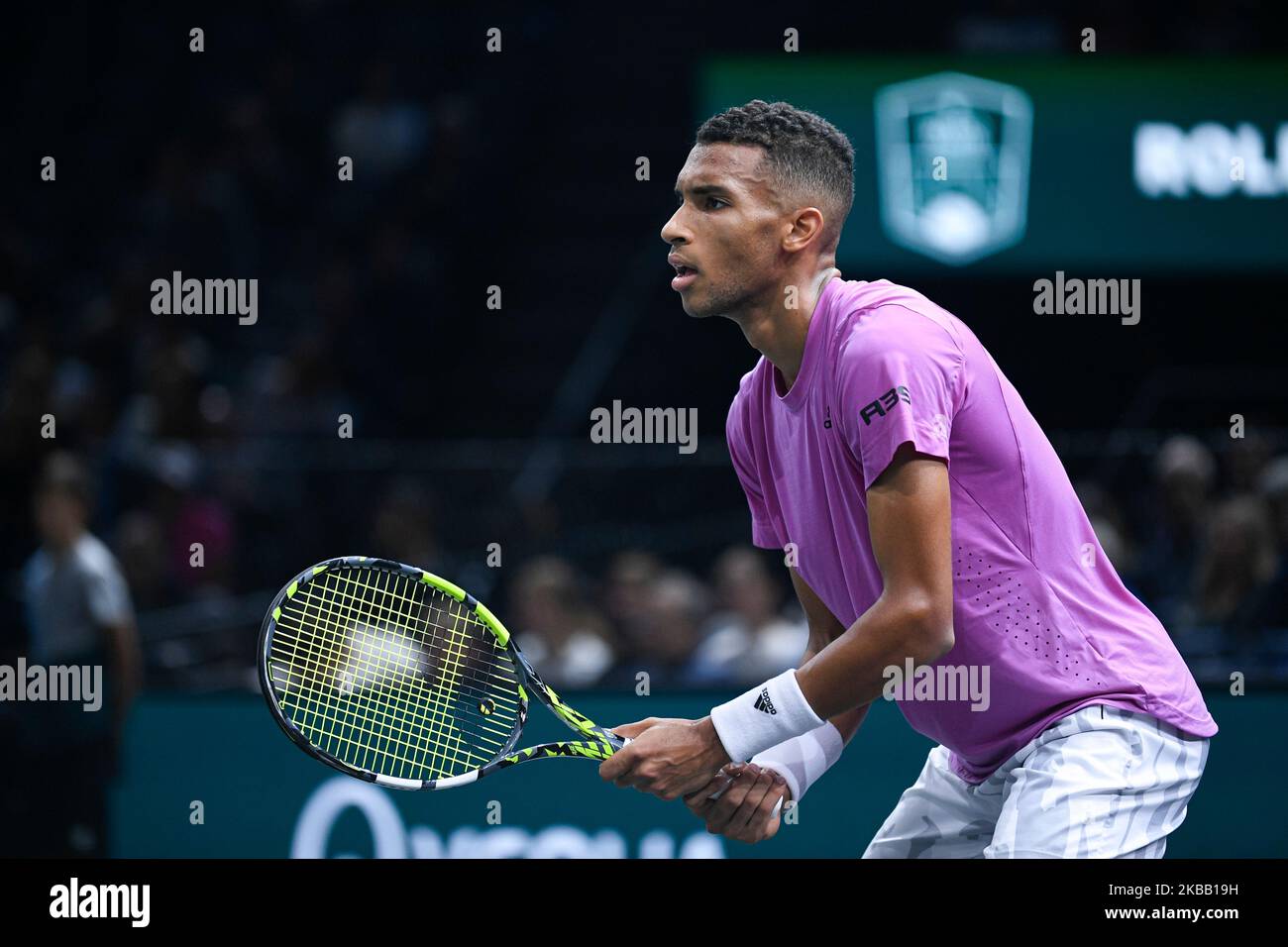 Paris, France. November 3, 2022, Felix Auger-Aliassime of Canada during the Rolex Paris Masters ...
