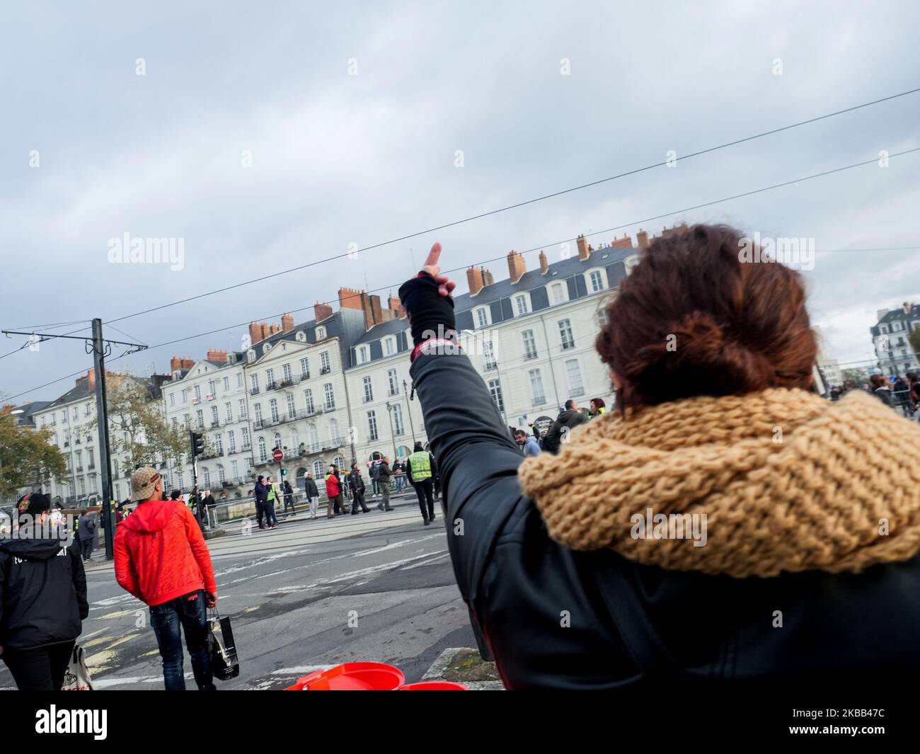 More than 1 thousand of protesters from the yellow vests movement ...