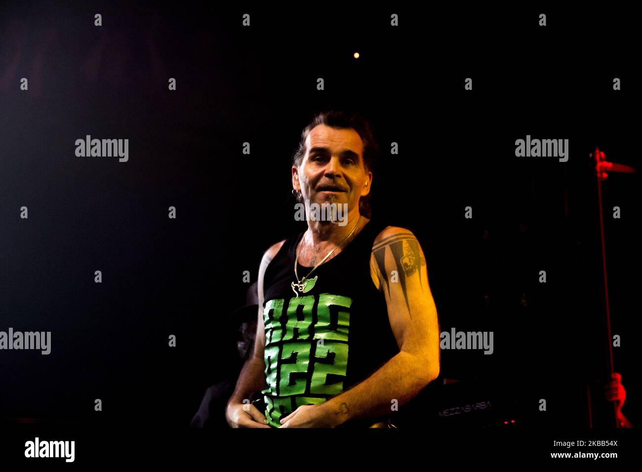 The Italian singer Piero Pelu performed with his 'Benvenuto al mondo ...