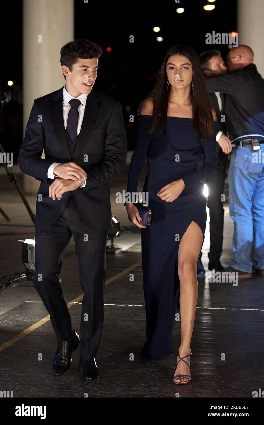 Marc Marquez and his girlfriend Lucia Rivero during the FIM Awards ...
