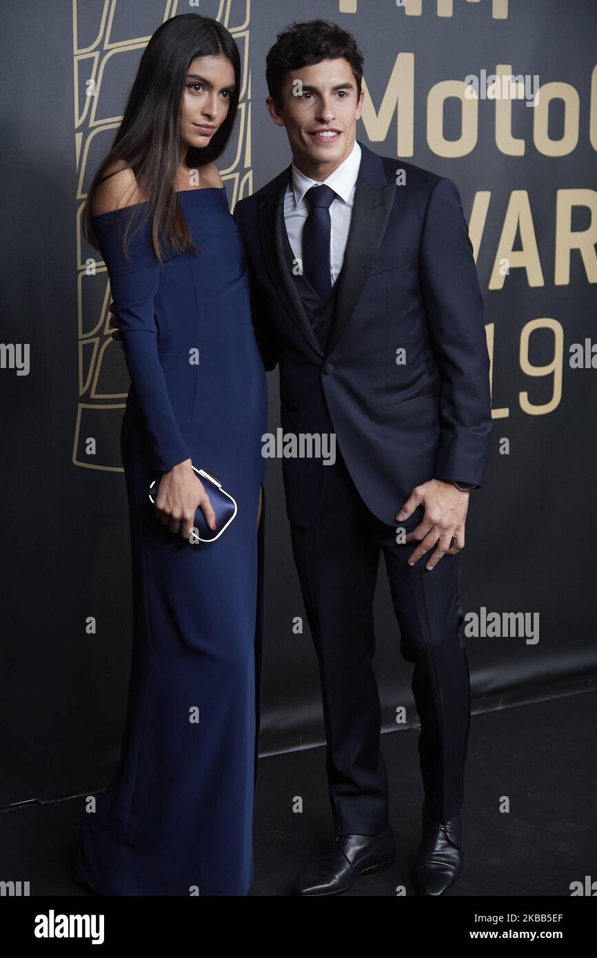 Marc Marquez and his girlfriend Lucia Rivero during the FIM Awards ...