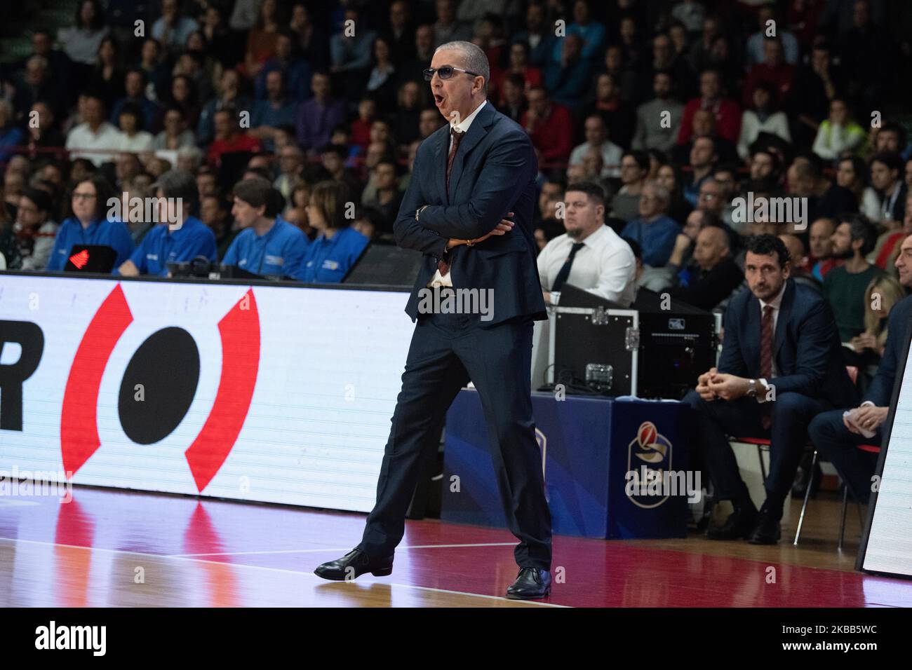 Coach Frank Vitucci Brindisi in action during the Italy Lega Basket of ...
