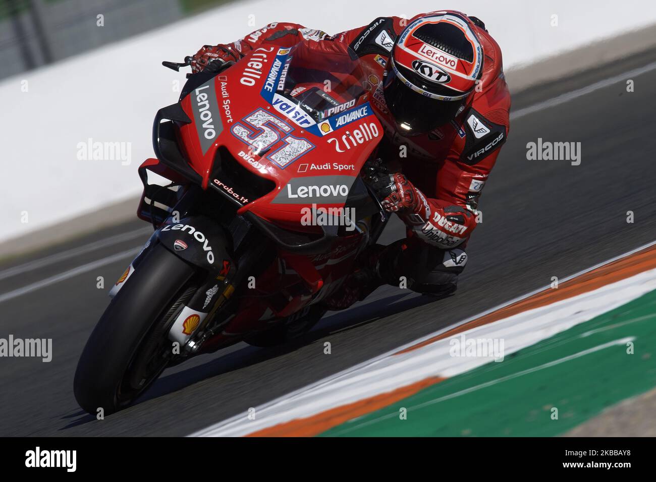 Michele Pirro (51) of Italy and Ducati Team during the test of the new ...
