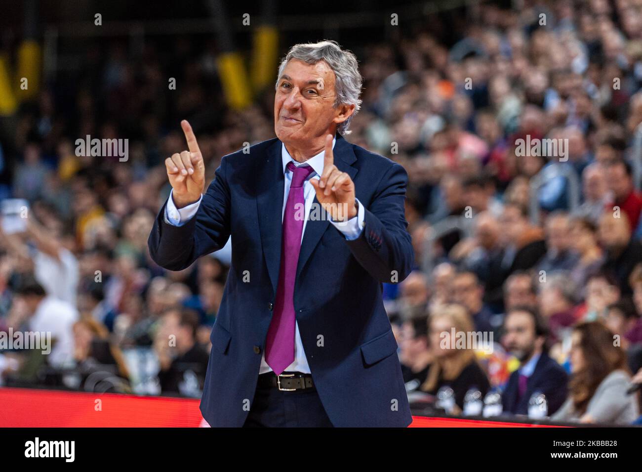 Svetislav Pesic during the match between FC Barcelona and Fenerbahce ...