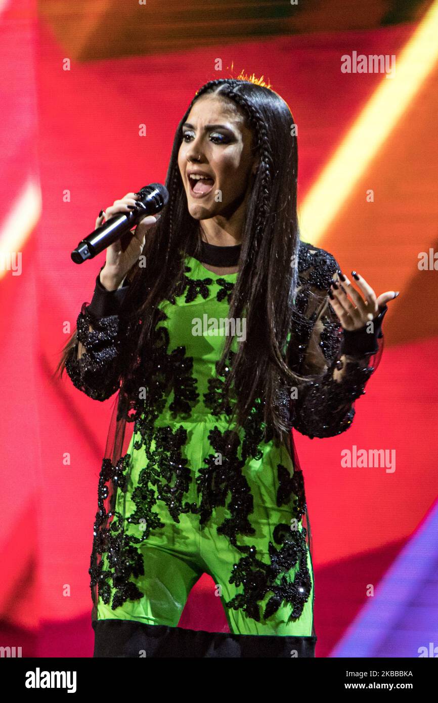 Luna Melis performs live at X Factor 13 at Candy Arena on November 21 ...