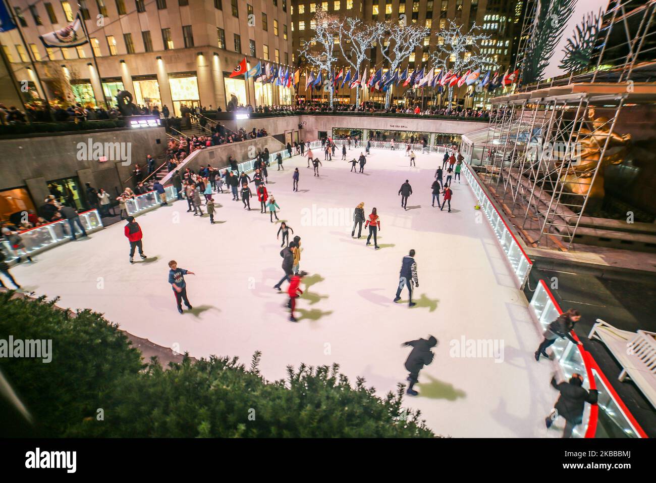 People as seen ice skating in Manhattan, New York City NY at the ...