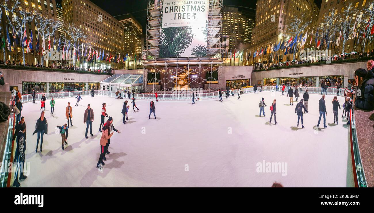 People as seen ice skating in Manhattan, New York City NY at the ...
