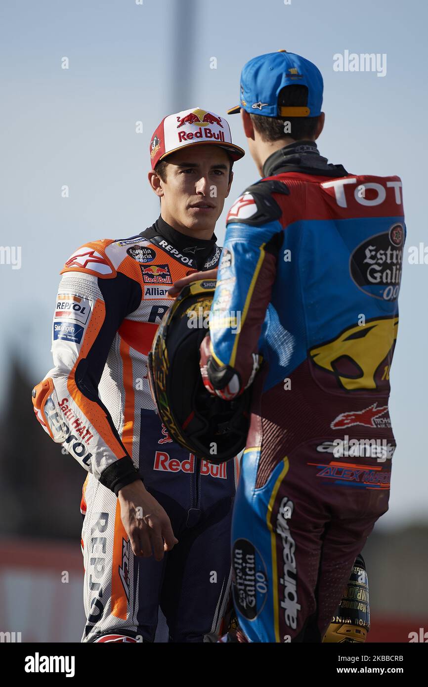 Marc Marquez (93) of Spain and Repsol Honda Team and Alex Marquez (73 ...