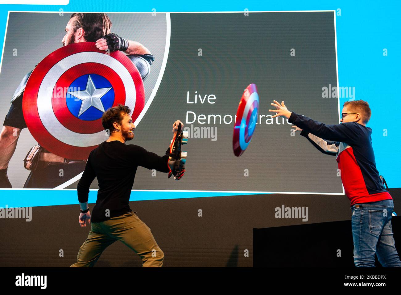 James Hobson, aka The Hacksmith, making a live demonstration during the ...