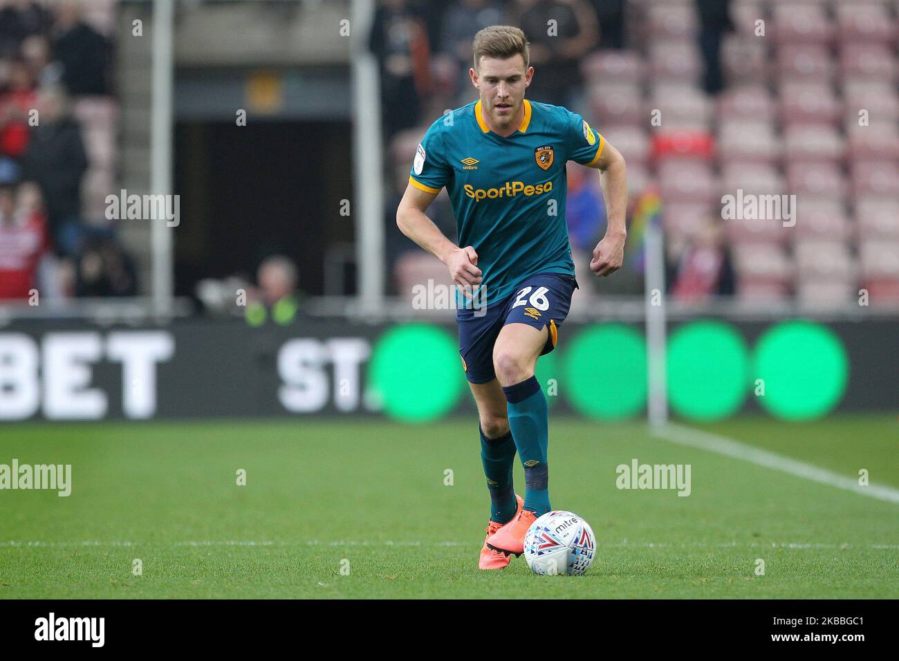 Callum Elder of Hull City during the Sky Bet Championship match between ...