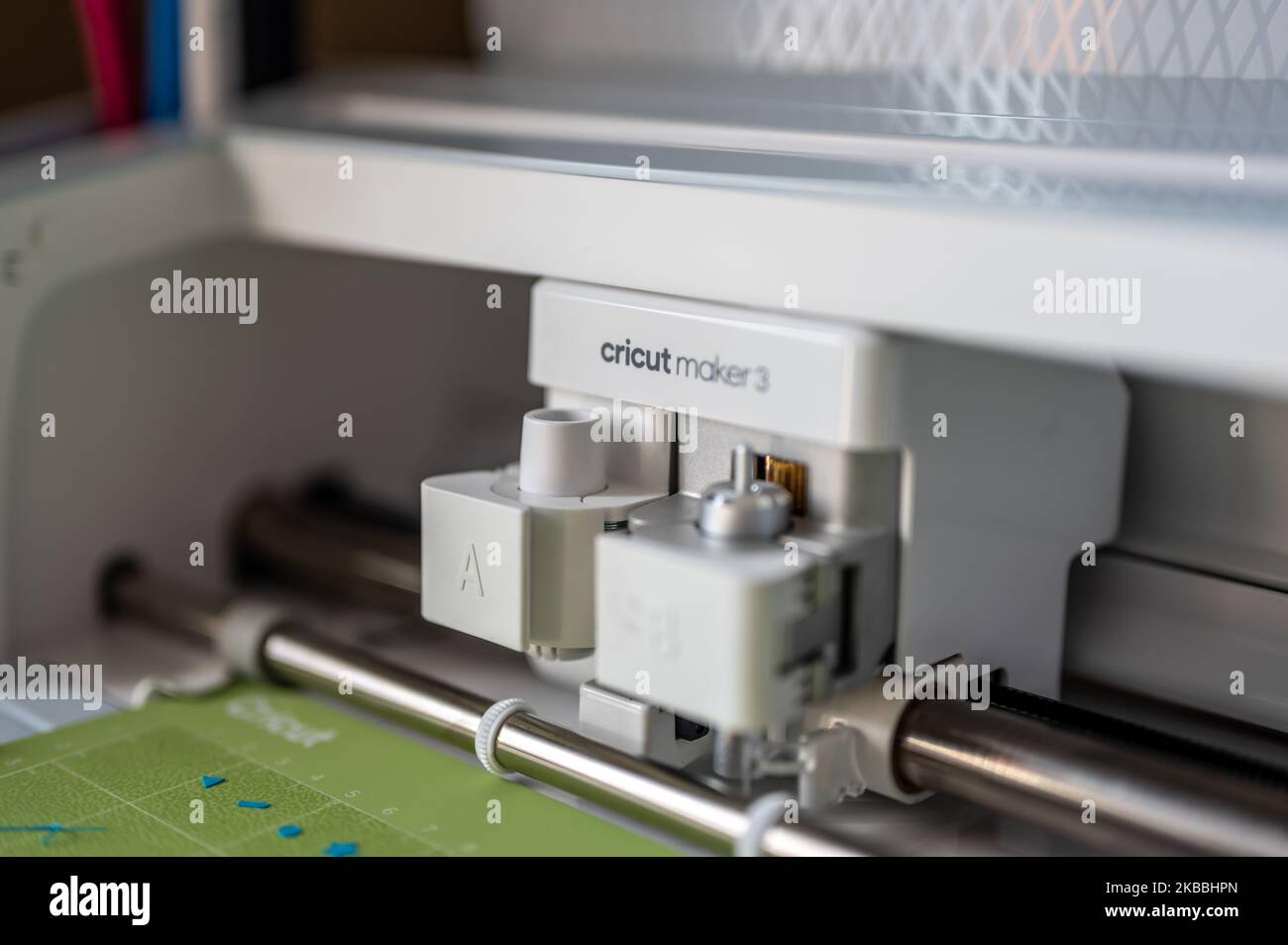 Tiffin, Iowa, USA - 10.2022 - Cricut smart cutting tool used in arts ...