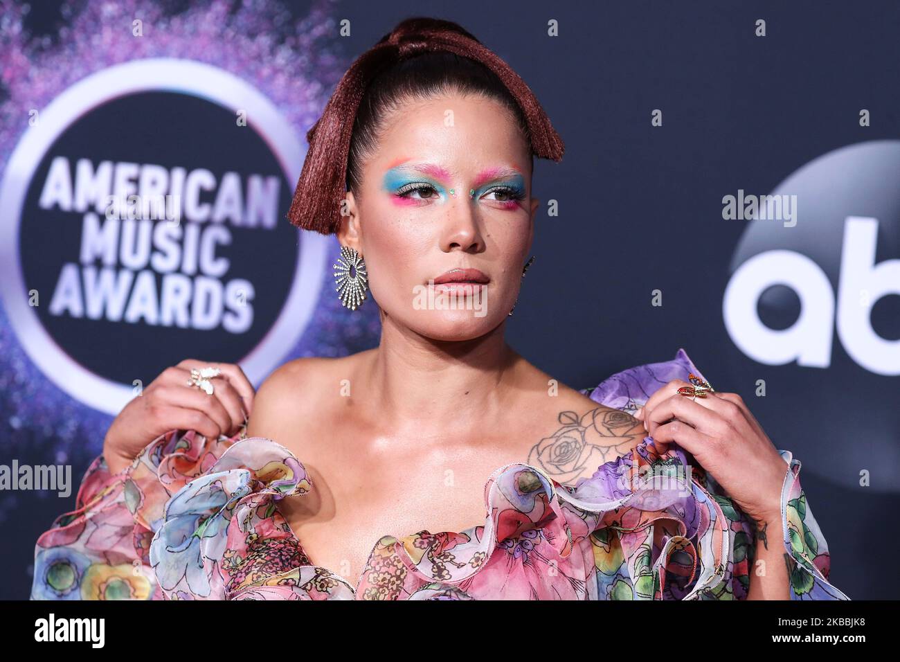 LOS ANGELES, CALIFORNIA, USA - NOVEMBER 24: Singer Halsey wearing a ...