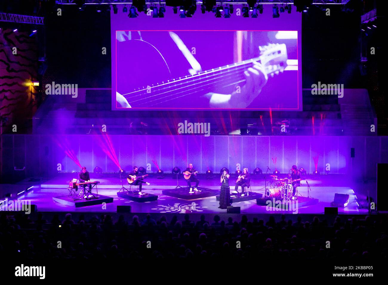 Portuguese singer Cuca Roseta at a charity concert in Casa da musica ...
