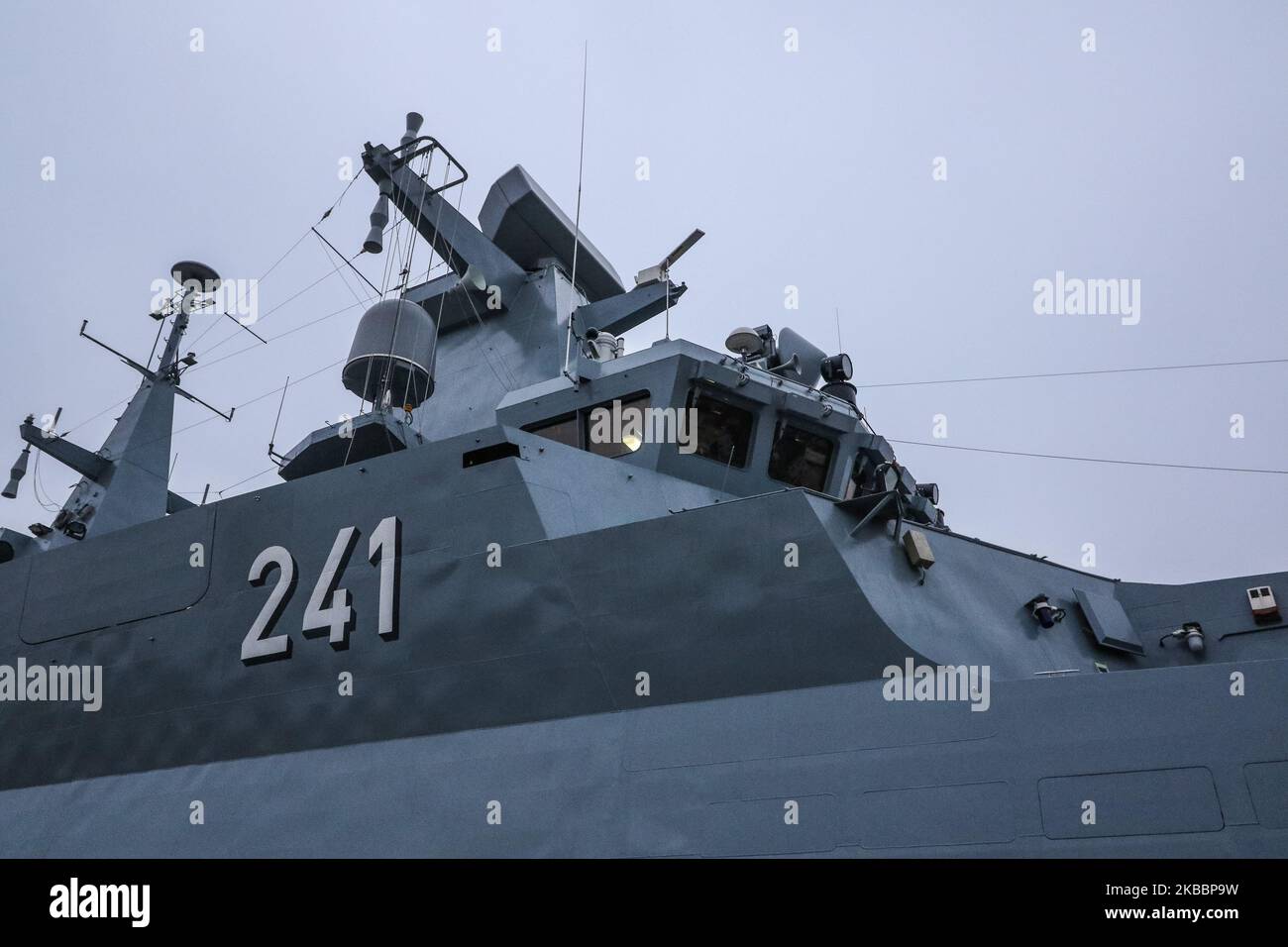 Polish Navy ORP Slazak patrol vessel the day before officially start of ...