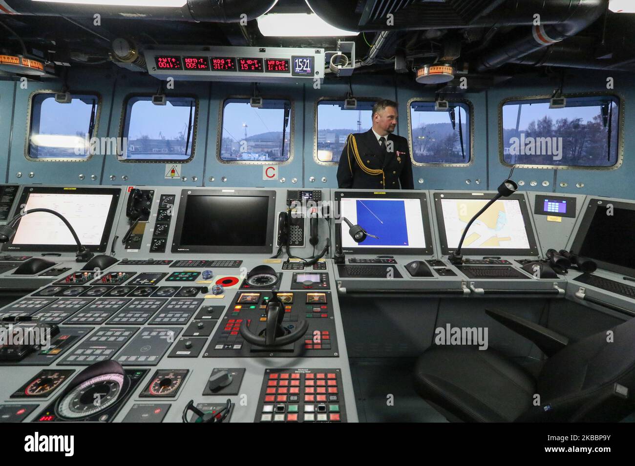 Polish Navy ORP Slazak patrol vessel captain Kmdr ppor. Sebastian Kala ...