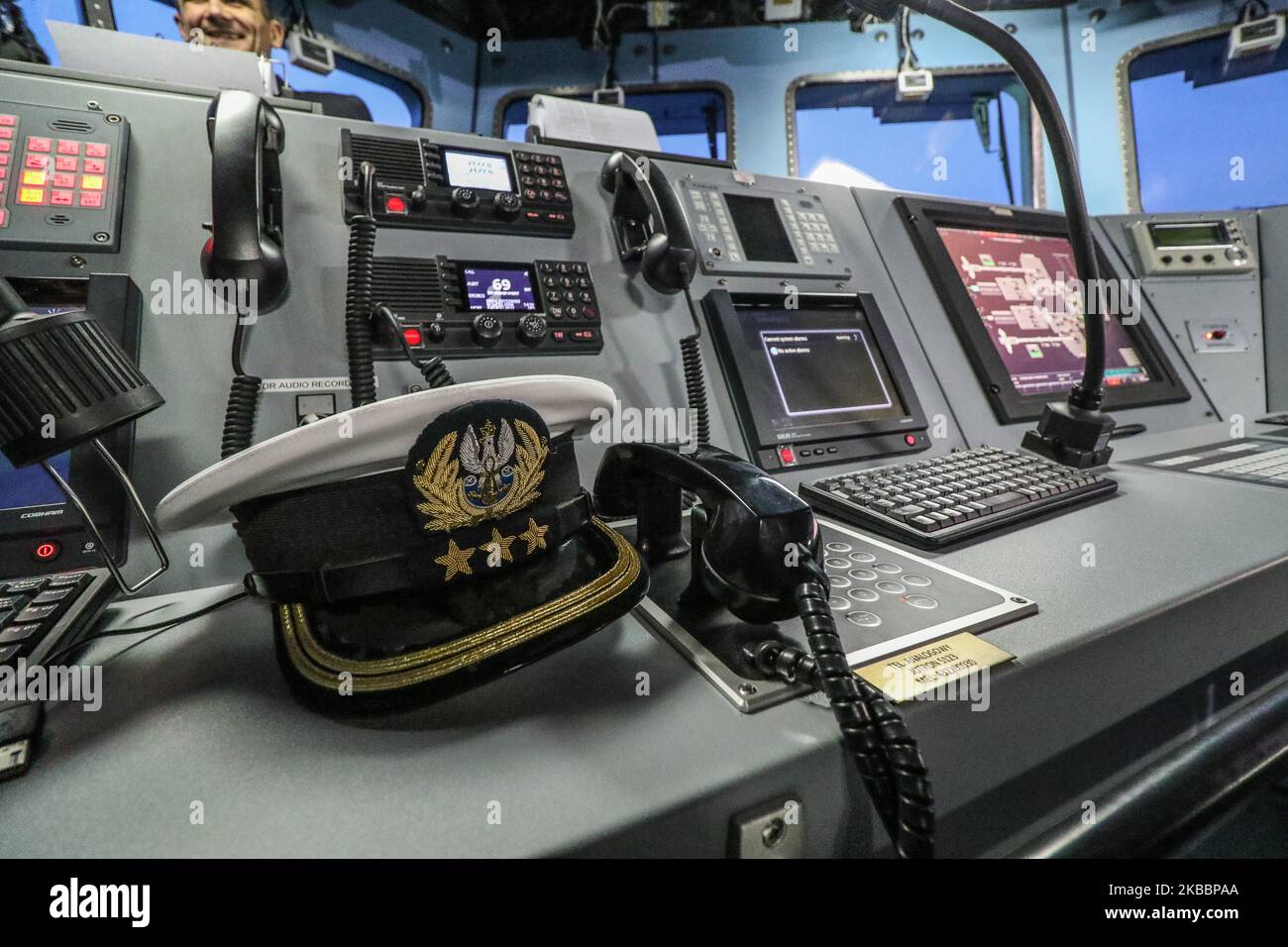 Polish Navy ORP Slazak patrol vessel the day before officially start of ...
