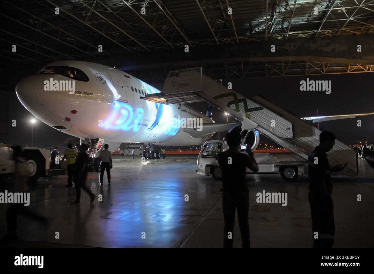 Garuda Indonesia airline introduces its newest aircraft, the Airbus ...