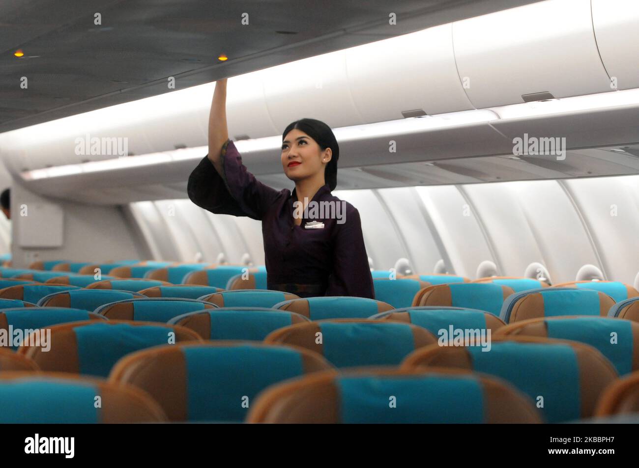 Garuda Indonesia airline introduces its newest aircraft, the Airbus ...