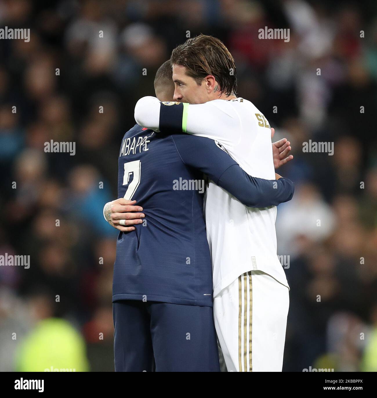 Real madrid hugs mbappe of psg hi-res stock photography and images - Alamy