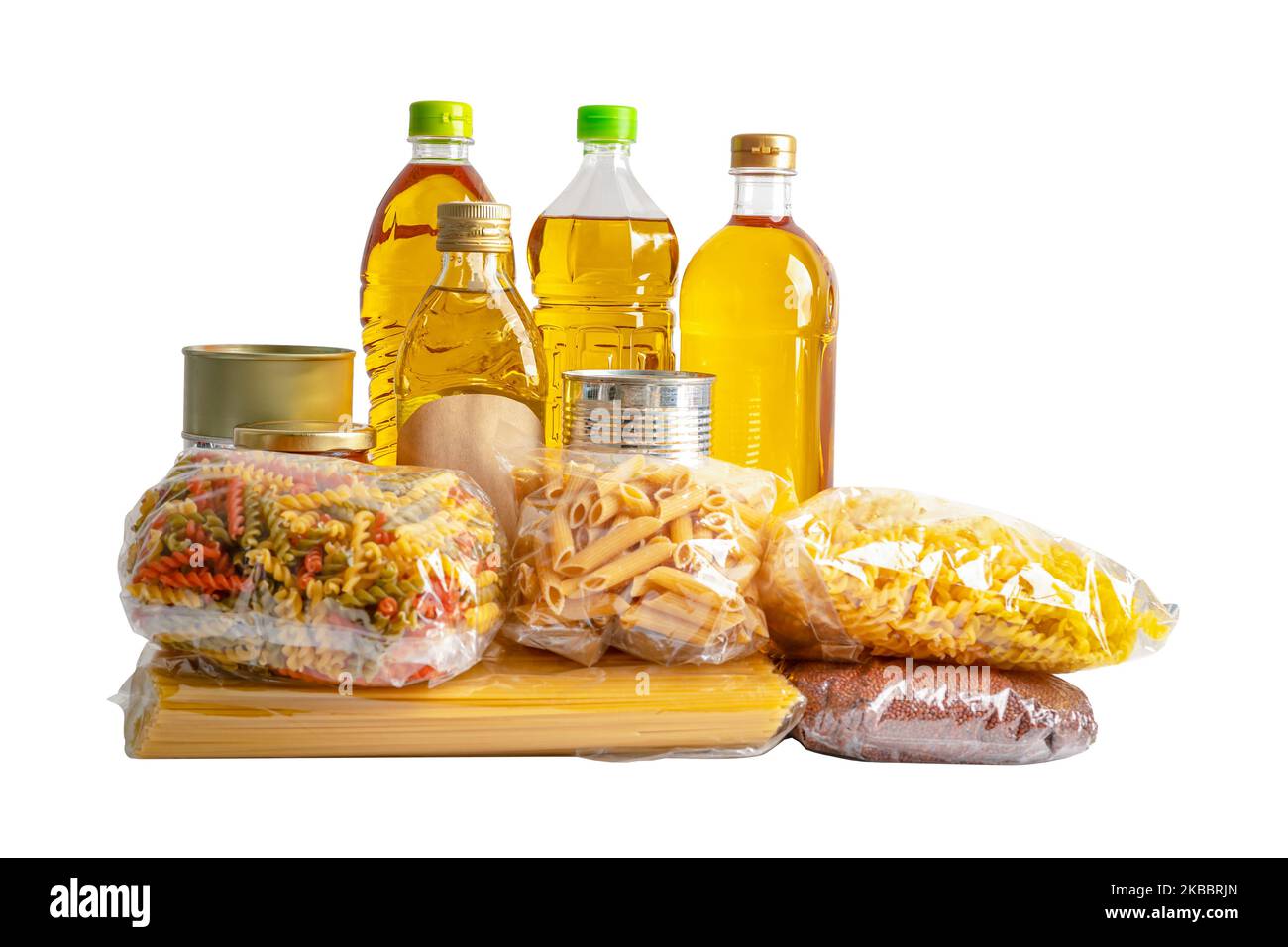 Foodstuff for donation, storage and delivery. Various food, pasta ...