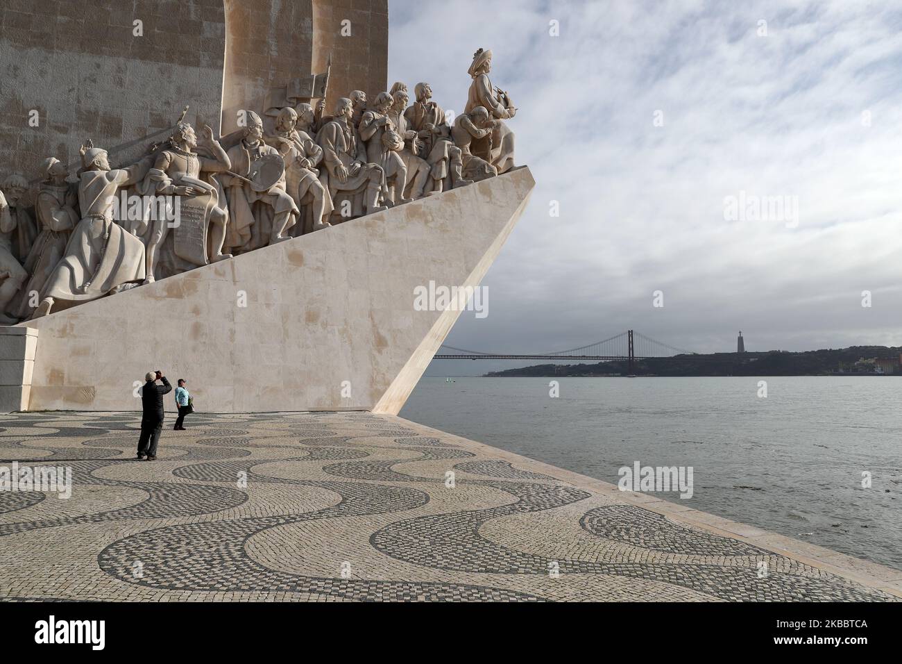A patterned pavement is pictured besides the Monument to the ...