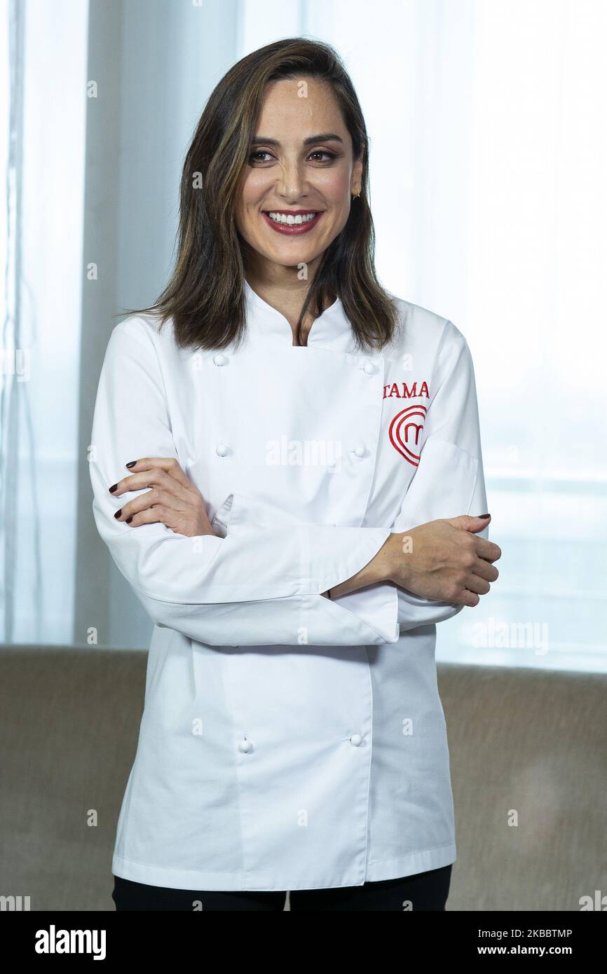 Tamara Falco, the winner of TV's MasterChef Celebrity 2019, poses for a ...