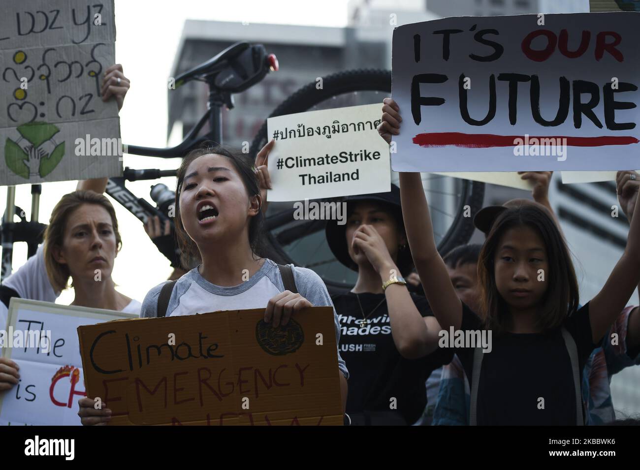 Environmental activists participate during the Global Climate Strike ...