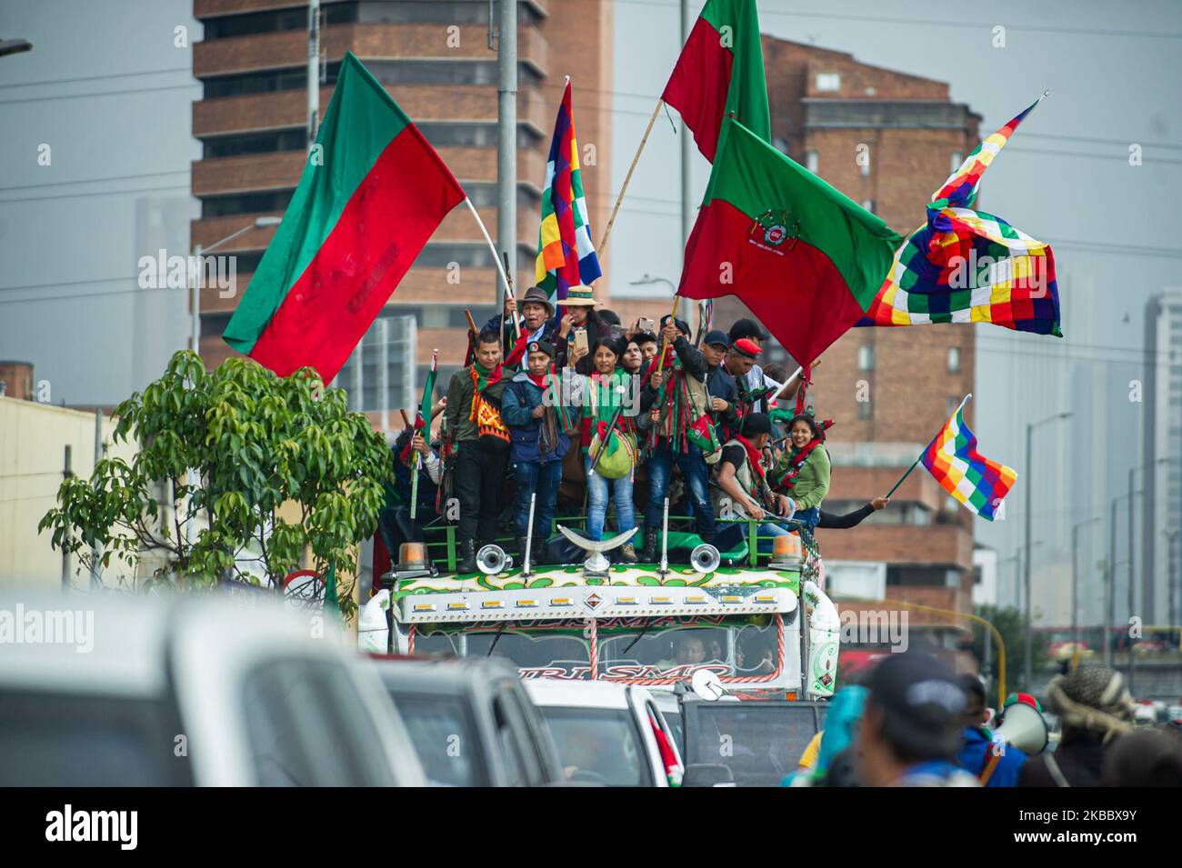 Indigenous and students protests continue in Bogota, Colombia, on 29 ...