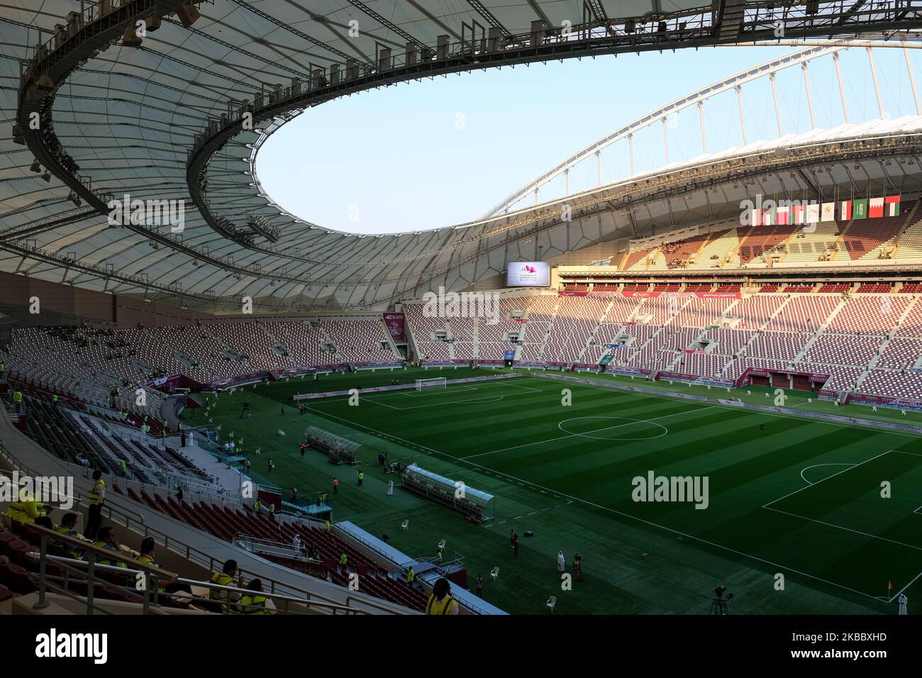 General view of the Khalifa International Stadium before the Gulf Cup ...