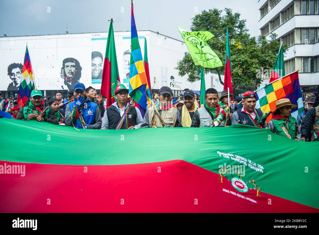Colombian indigenous people and students protest on the eighth ...