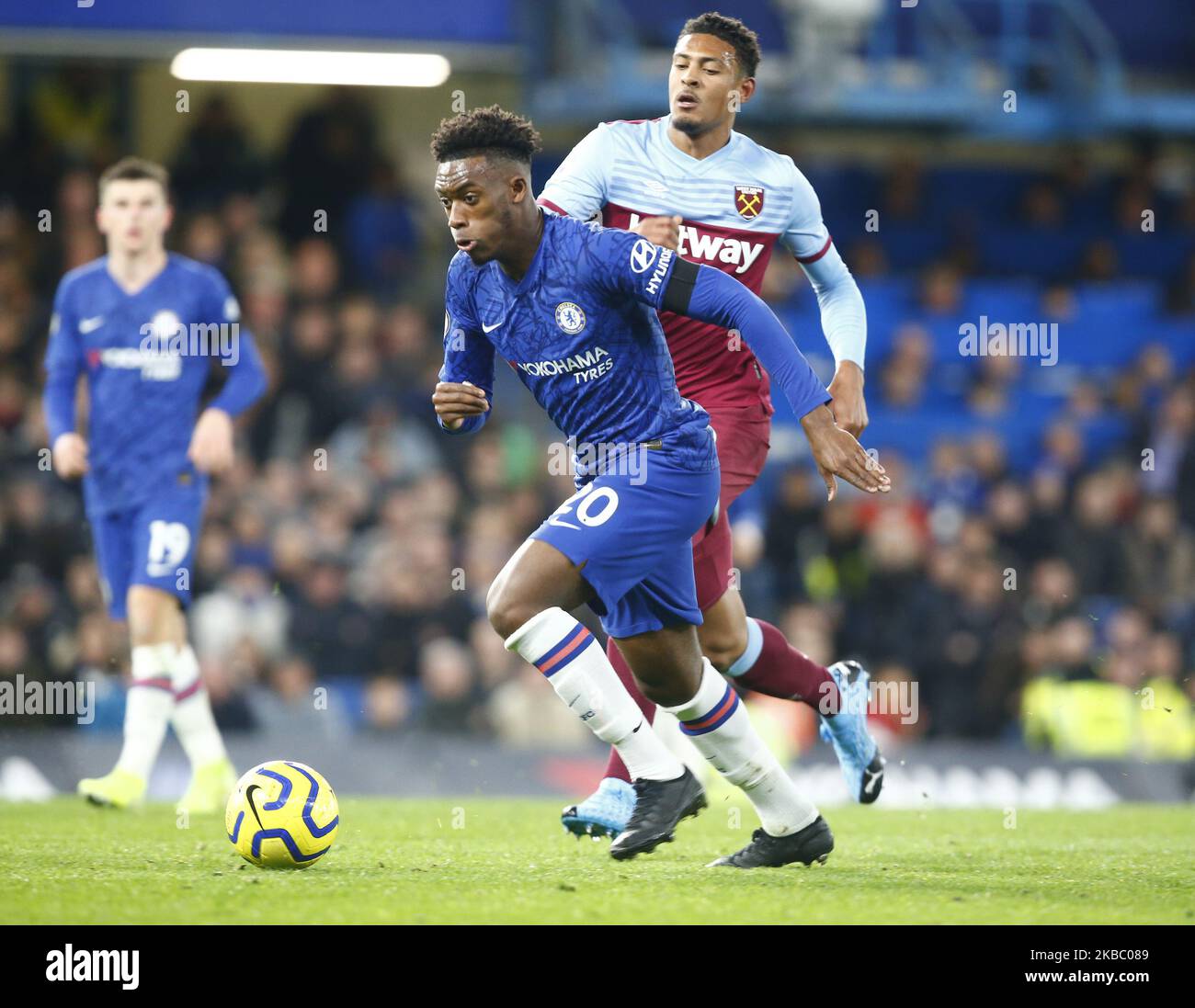 Chelsea's Callum Hudson-Odoi in action during English Premier League ...