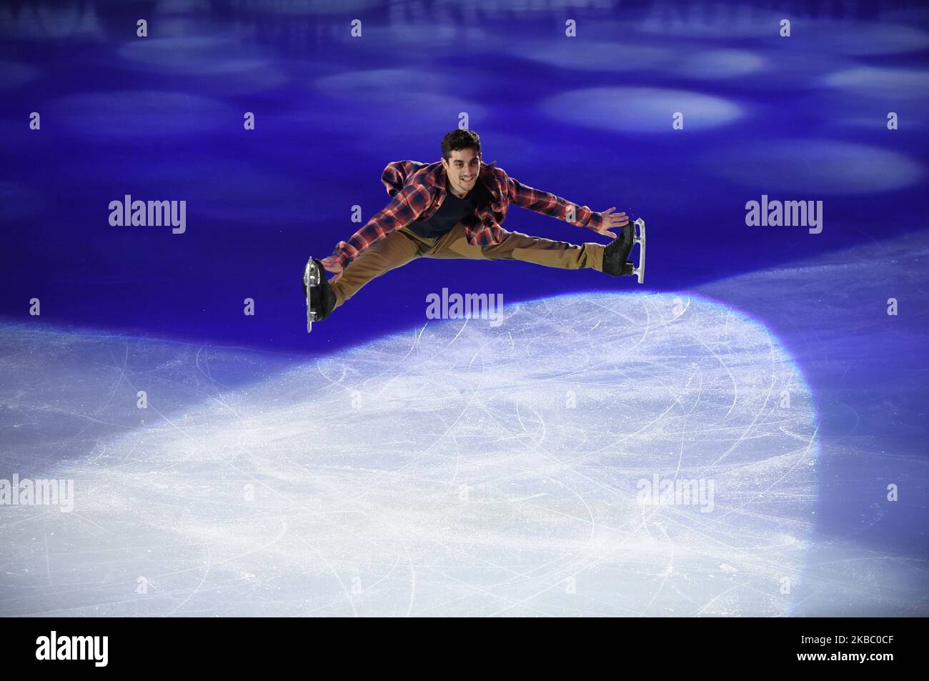 Spanish skater Javier Fernandez skating during the Golden Skate Gala ...